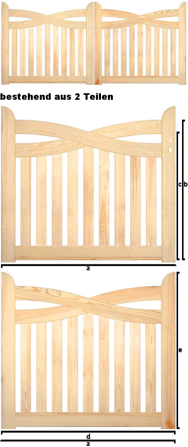 RahmenTor "Split", Holz - Gartentor mit stabilem Rahmen