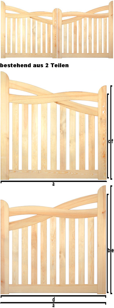 RahmenTor "Split", Holz - Gartentor mit stabilem Rahmen